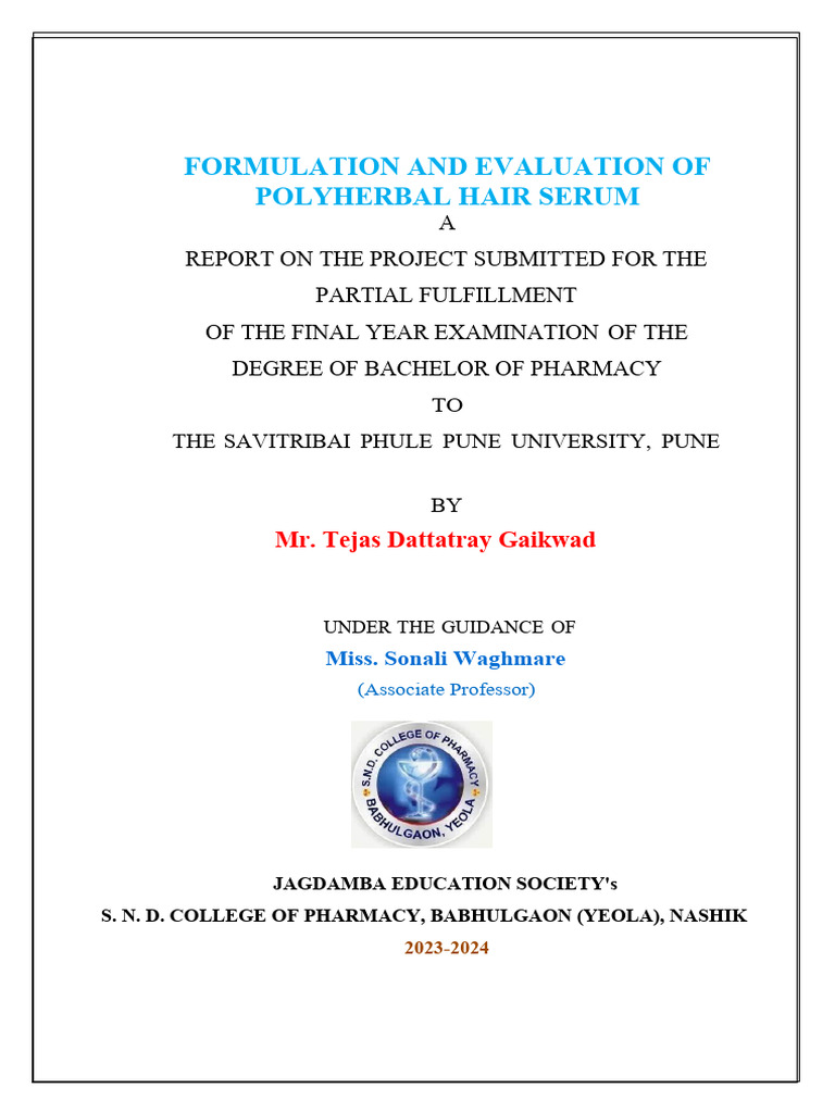 Tejas Dattatray Gaikwad-merged | PDF | Hair | Biology