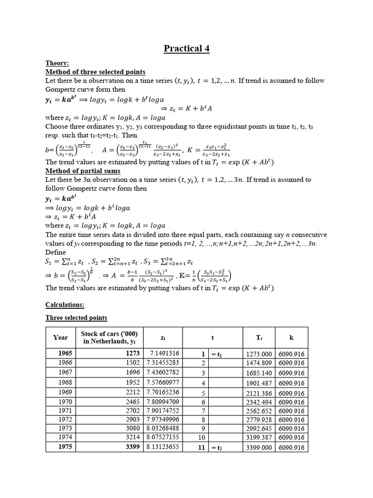Fitting of a gompert's curve trend line | PDF Fitting of a gompert's curve trend line | PDF