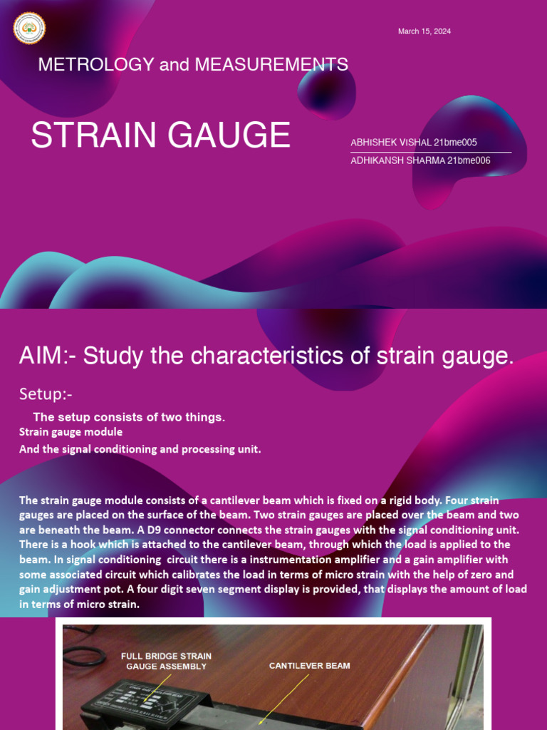 Strain Gauge (Metrology)pdf | PDF | Voltage | Bridge