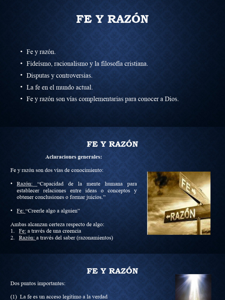 Semana 2 - La relación fe y razón (1) | PDF | Razón | Fe