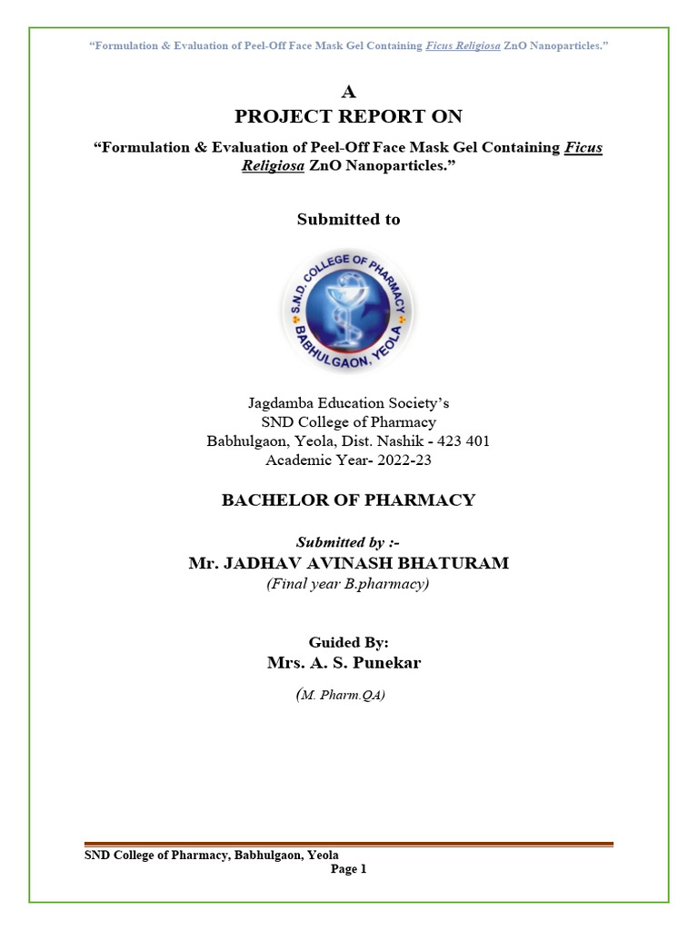 Avinash Jadhav | PDF | Zinc Oxide | Nanoparticle Avinash Jadhav | PDF | Zinc Oxide | Nanoparticle