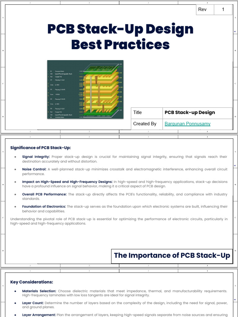 PCB Stack-Up Design | PDF | Printed Circuit Board | Electromagnetic Interference