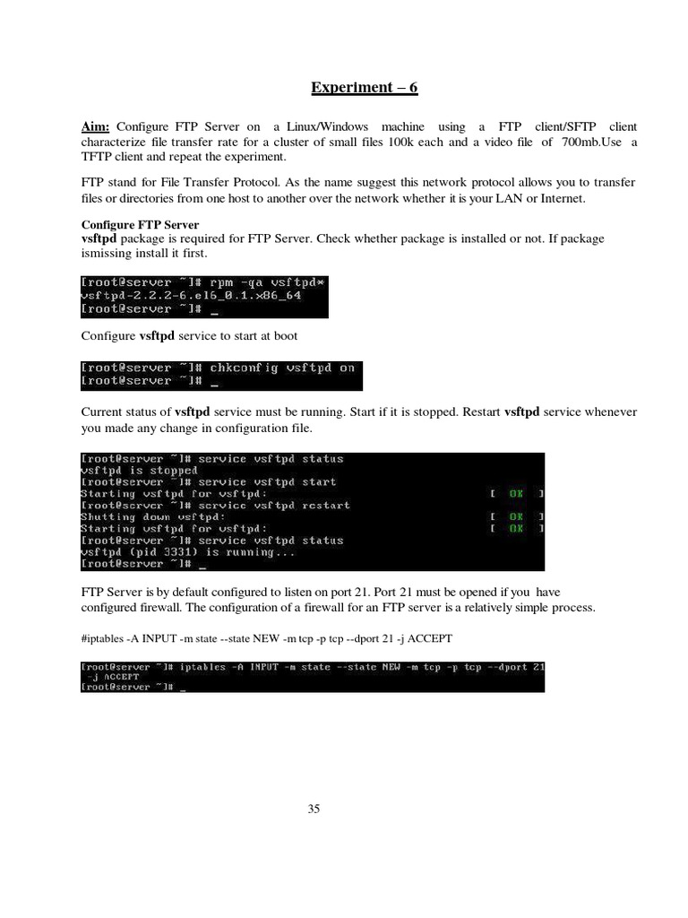 ACN Exp | PDF | File Transfer Protocol | Router (Computing)