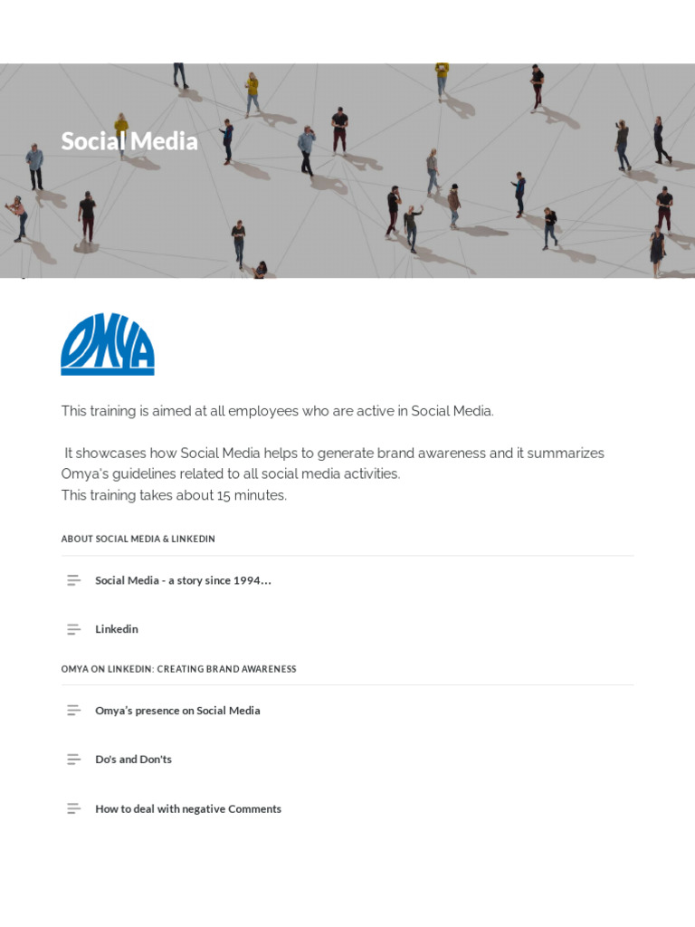 Social Media Training for Omya Employees | PDF | Social Media | Popular ...