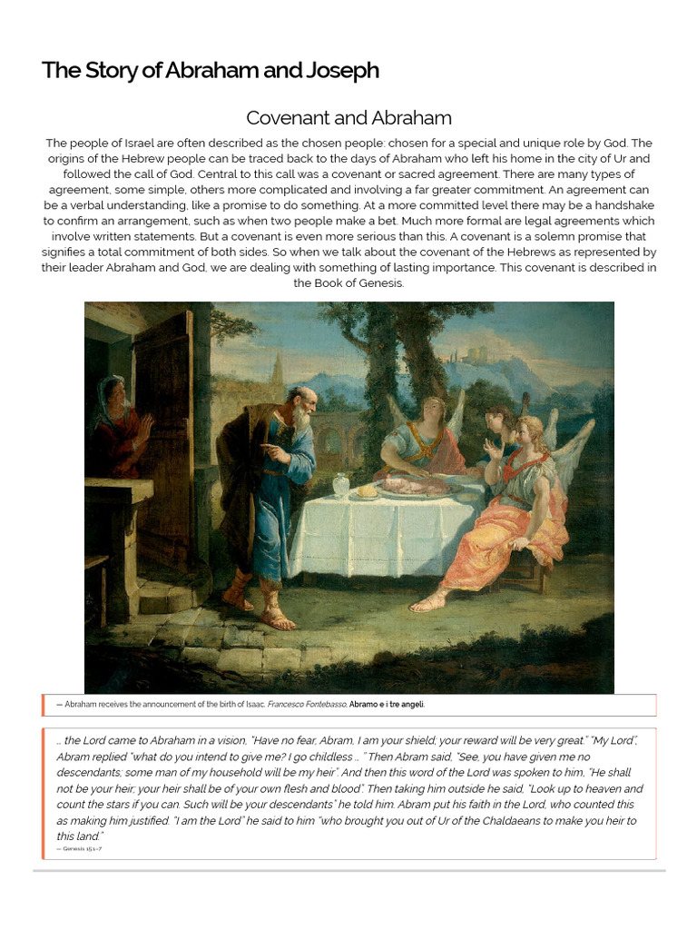 The Story of Abraham and Joseph - KWL | PDF | Abraham | Book Of Genesis