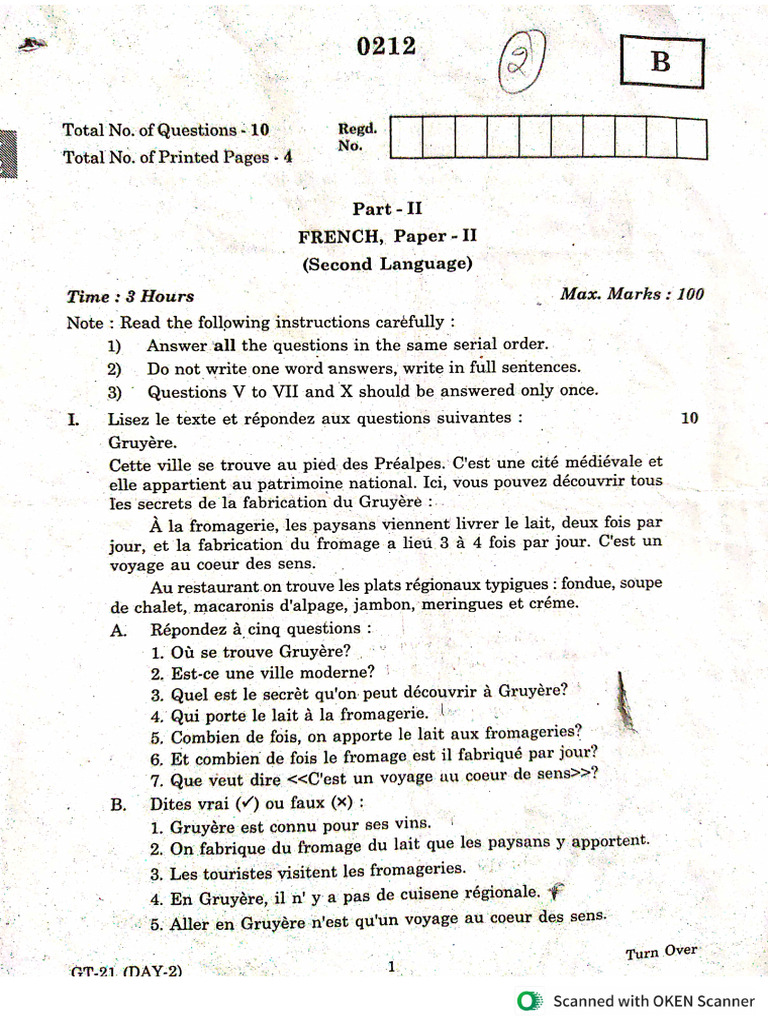 2 Year Model Paper - 2 | PDF