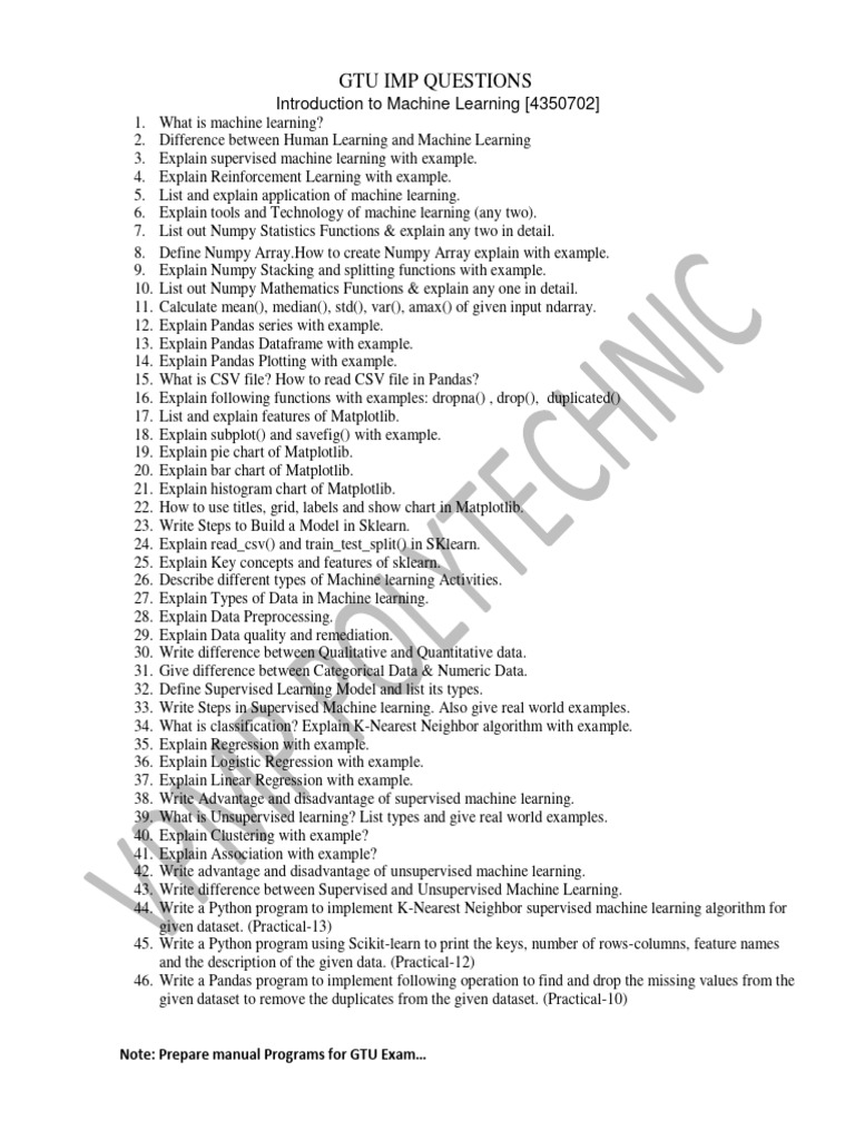 Iml Gtu Imp | PDF | Machine Learning | Computing
