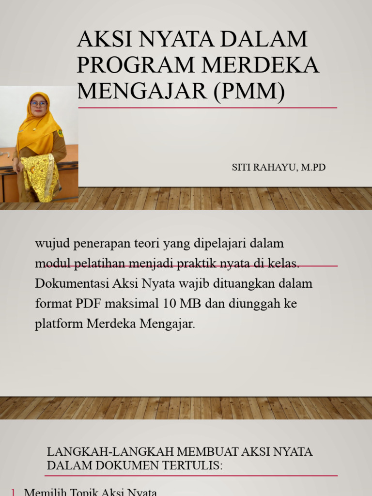 Aksi Nyata Dalam Program Merdeka Mengajar (PMM | PDF