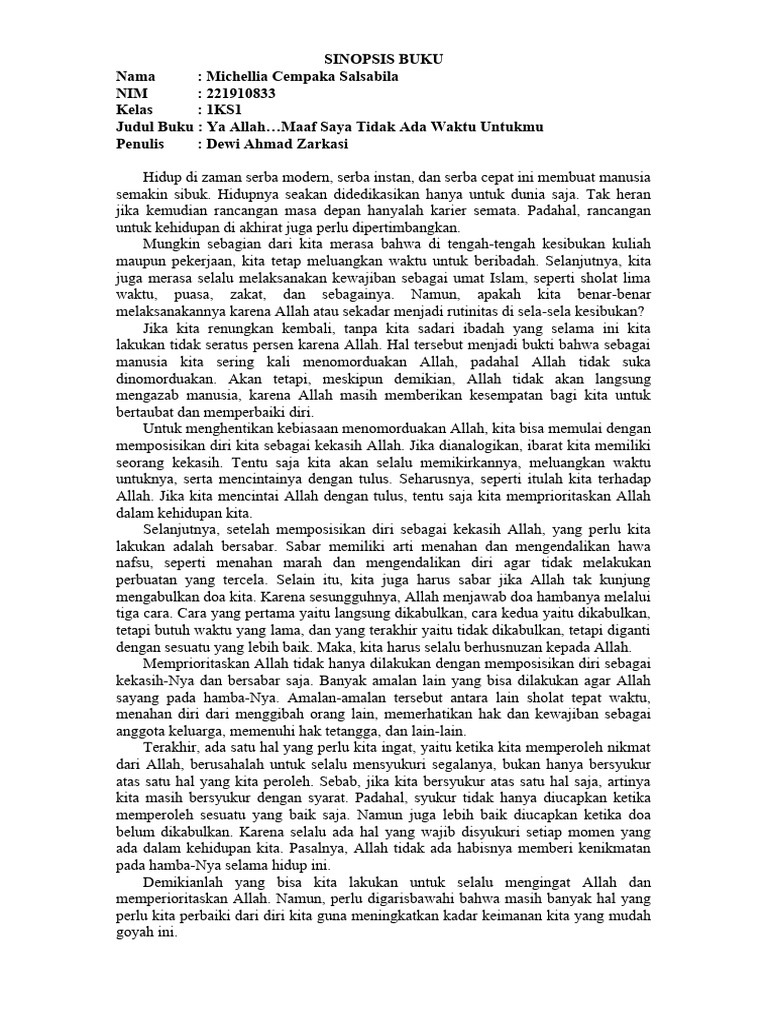 Sinopsis Buku | PDF | Karier & Perkembangan | Pengembangan Diri