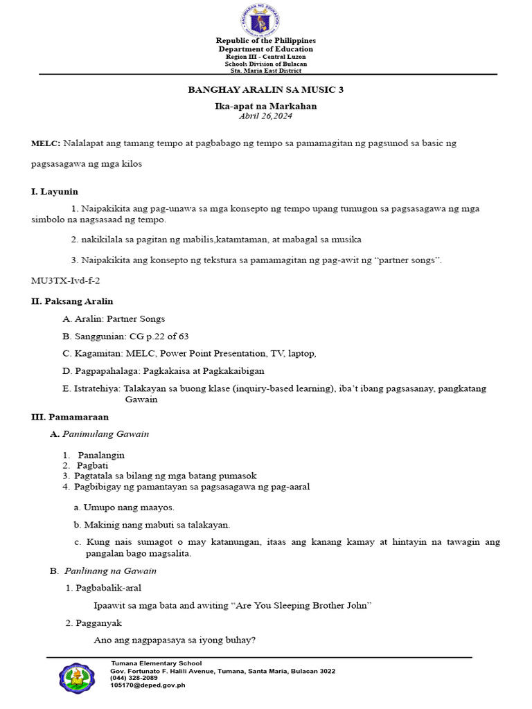 Mapeh LP Week 4-5 | PDF