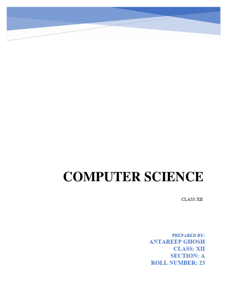 Computer Science Assignment | PDF | Parameter (Computer Programming) | Control Flow