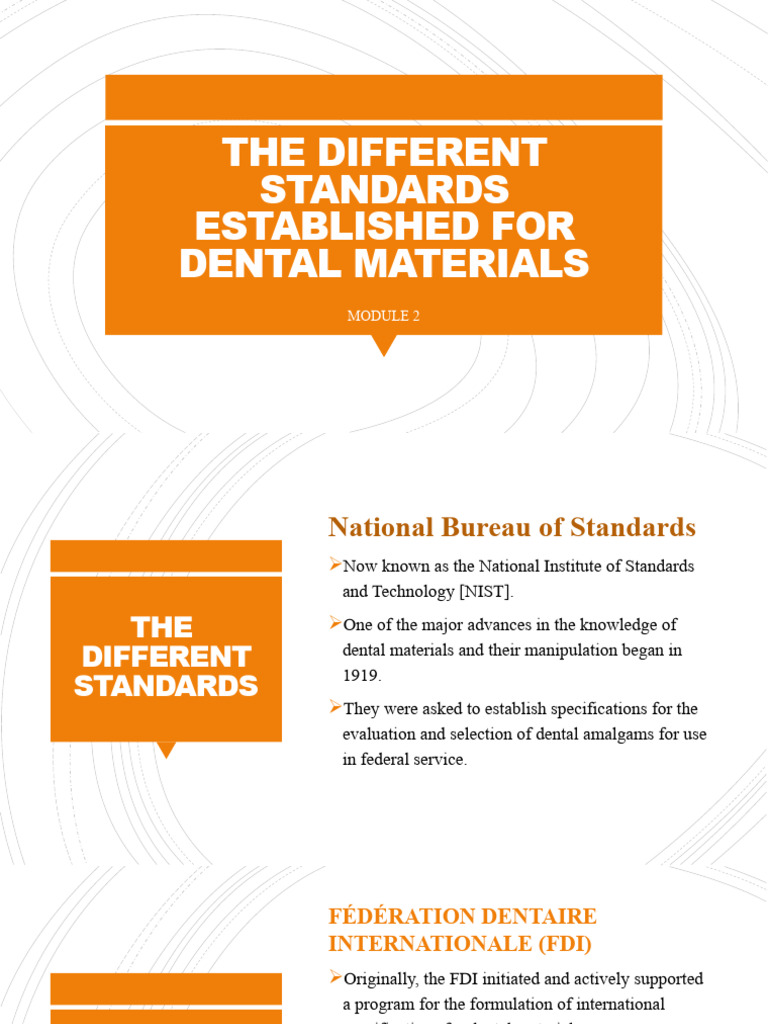 Module 2 Standards in Den Mat | Download Free PDF | Dentist | Dentistry
