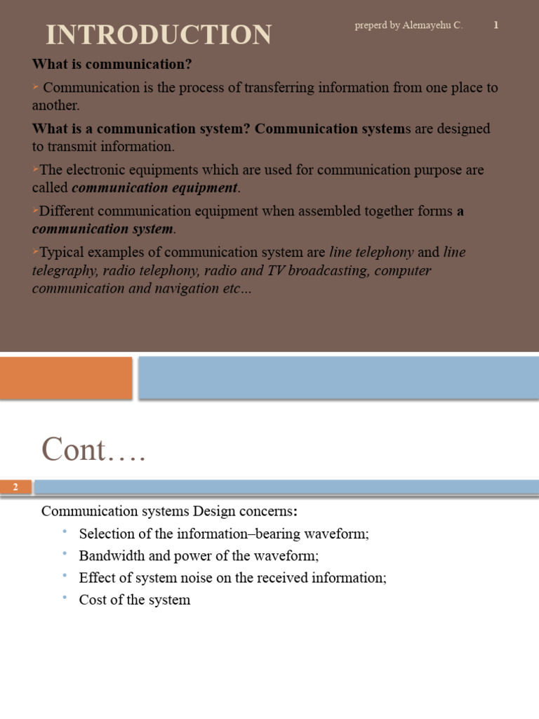 Introduction To Communication | PDF | Signal To Noise Ratio | Radio