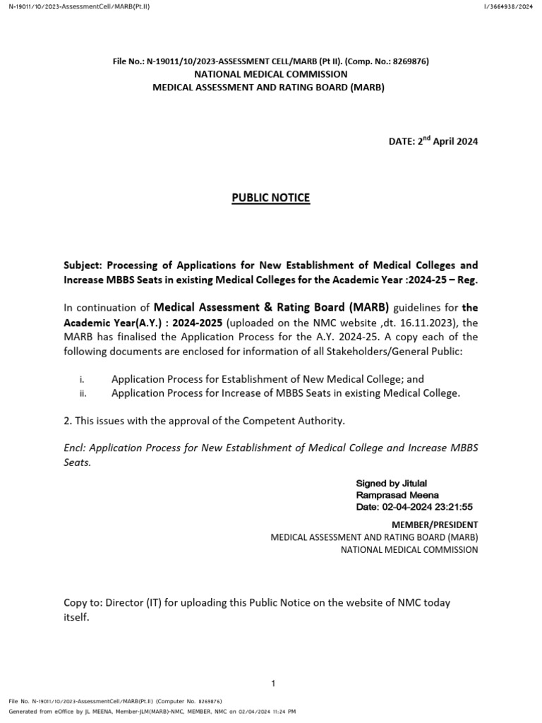 Final - Public Notice For Application Process For New - Increase UG AY ...