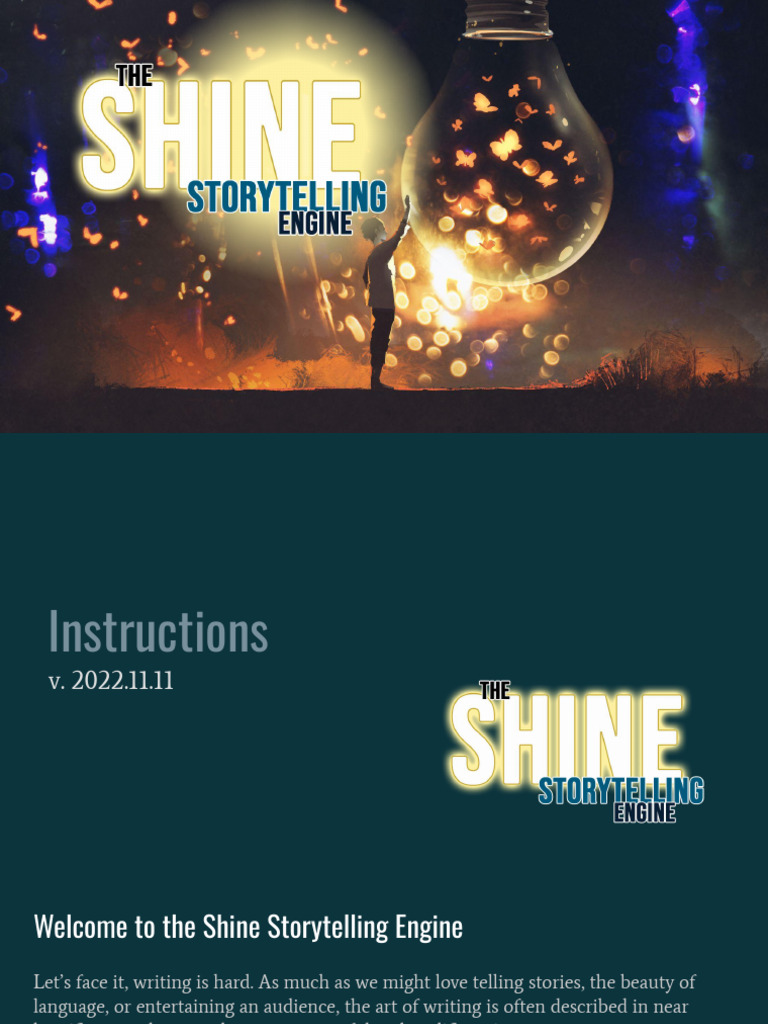 Shine Storytelling Engine Guide | PDF | Storytelling