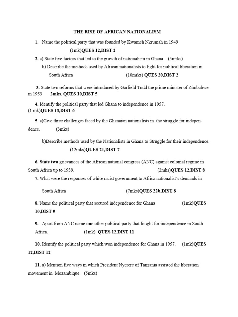 The Rise of African Nationalism | PDF | Apartheid | African National ...