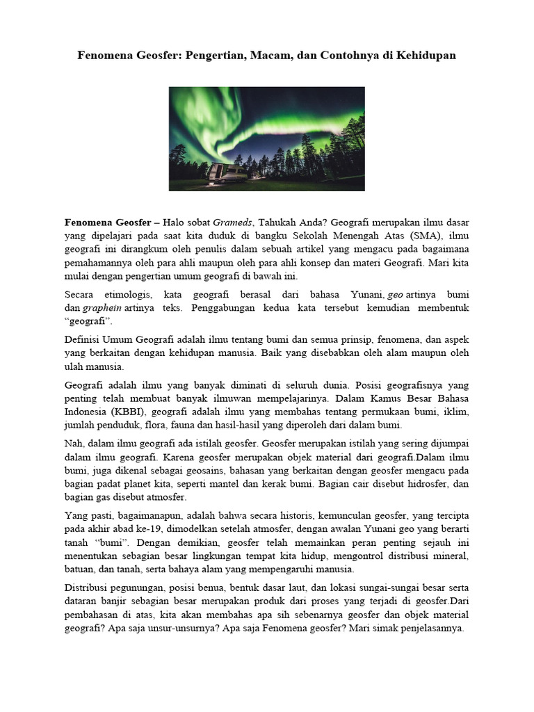 Fenomena Geosfer | PDF