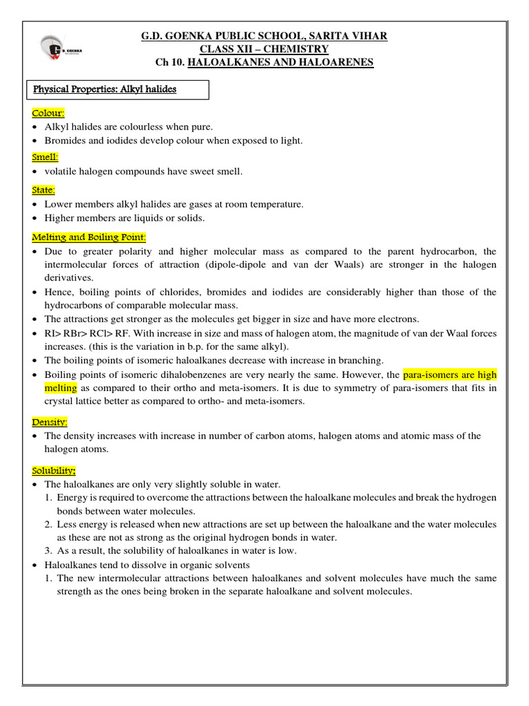 2) Hand Out - Physical Properties | PDF | Chirality (Chemistry) | Alkane