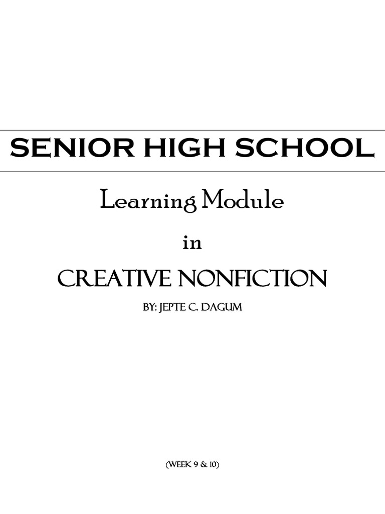 Lesson 09-10 - Creative Non-Fiction | PDF | Genre | Poetry