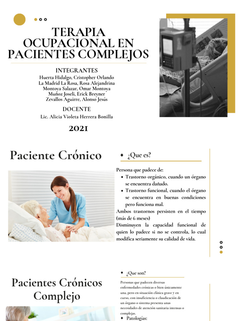 Terapia Ocupacional en Pacientes Complejos | PDF | Condicion cronica ...