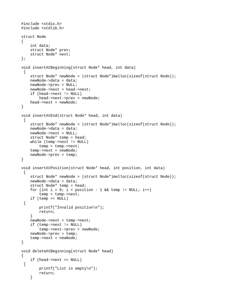 Double LL Ins, Del | PDF | Software Engineering | Object Oriented Programming