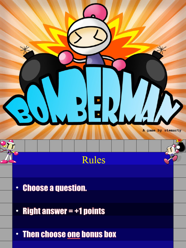 GRADE 8 - REPORTED SPEECH - Bomberman Worlds 2 PPT Bomb Game | Download ...