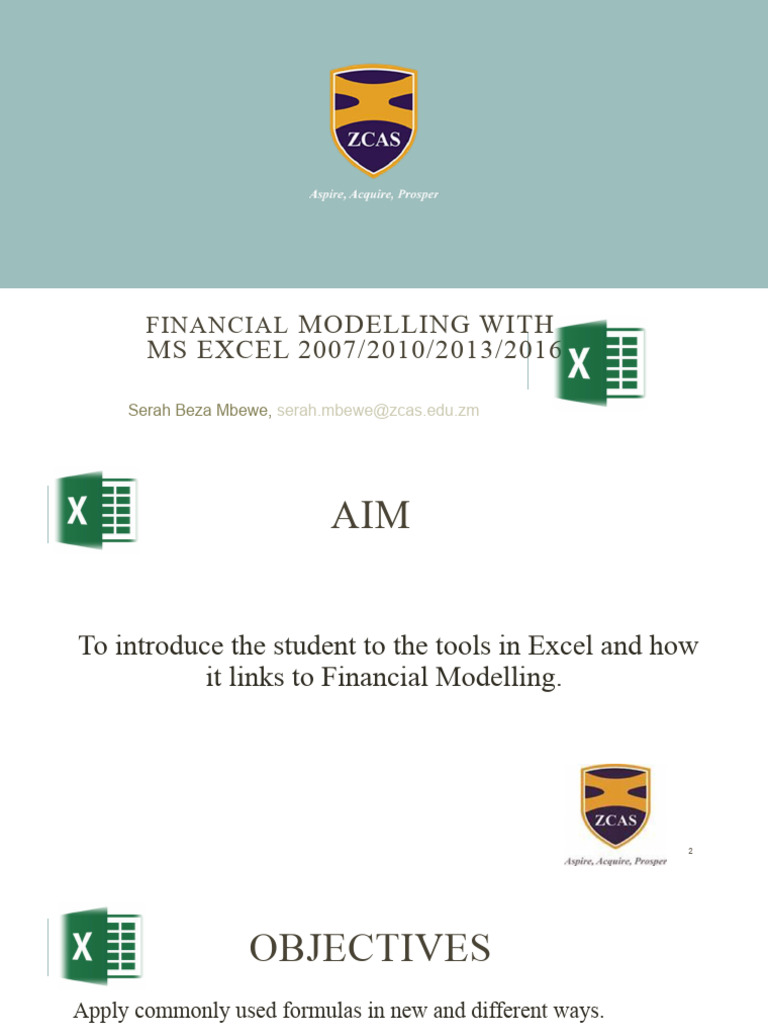 Bfs441 Unit 1 - Introduction To Excel Tools For Modelling | PDF | Microsoft Excel | Computing