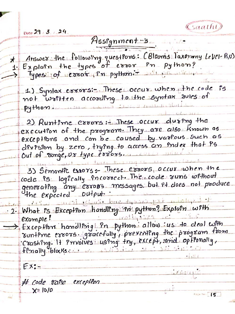 Pyt Assignment 3 | PDF