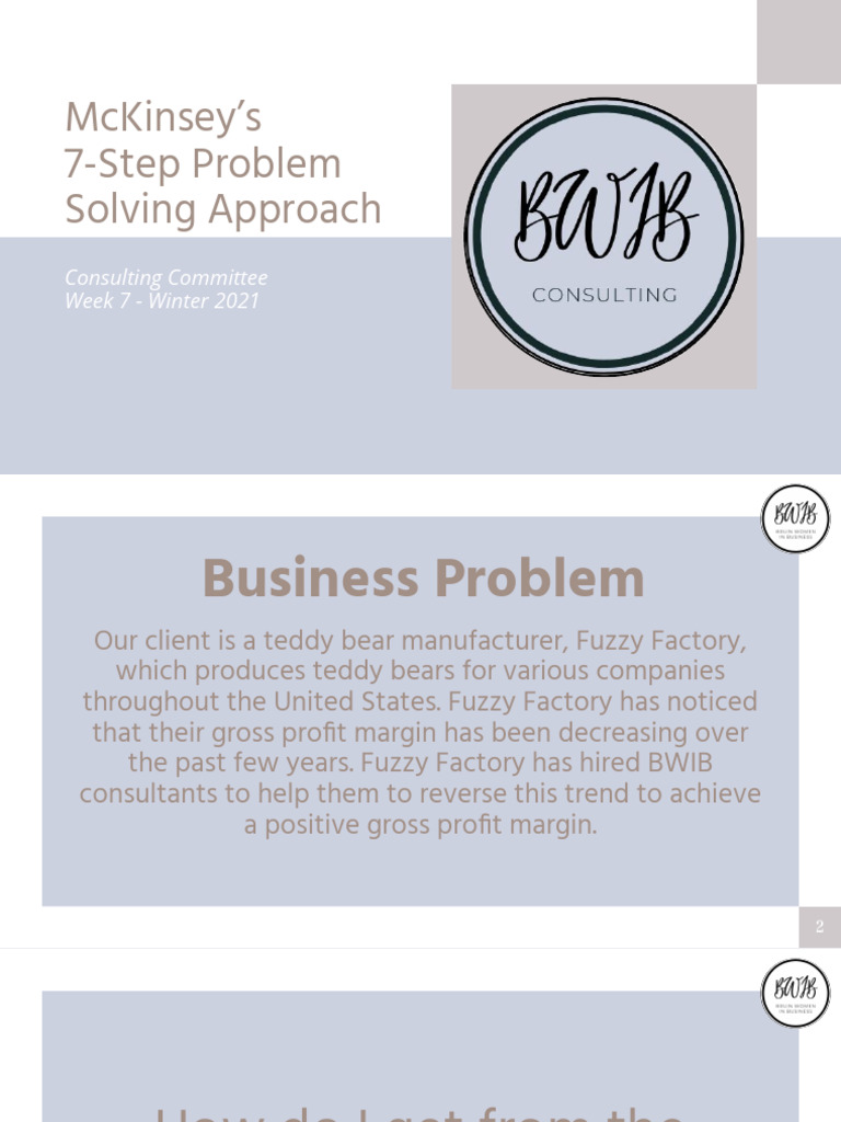 McKinsey's 7-Step Problem Solving Approach | PDF | Profit (Economics ... McKinsey's 7-Step Problem Solving Approach | PDF | Profit (Economics ...