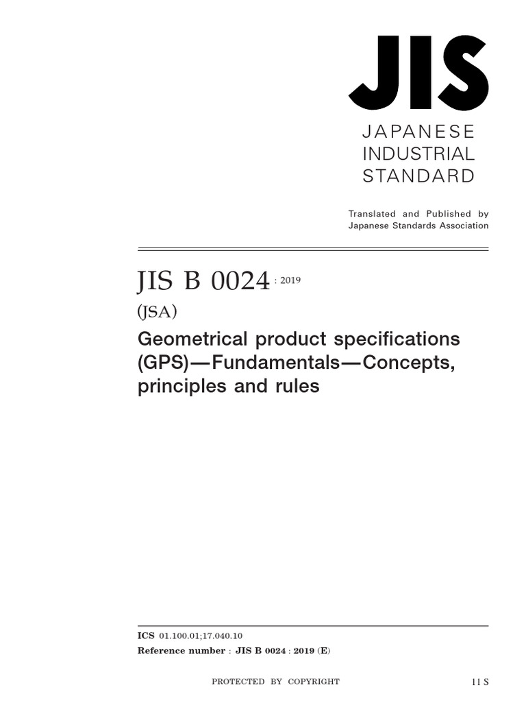 Pre Jis B 00024 000 000 2019 e Ed10 CH | Download Free PDF | International Organization For ...