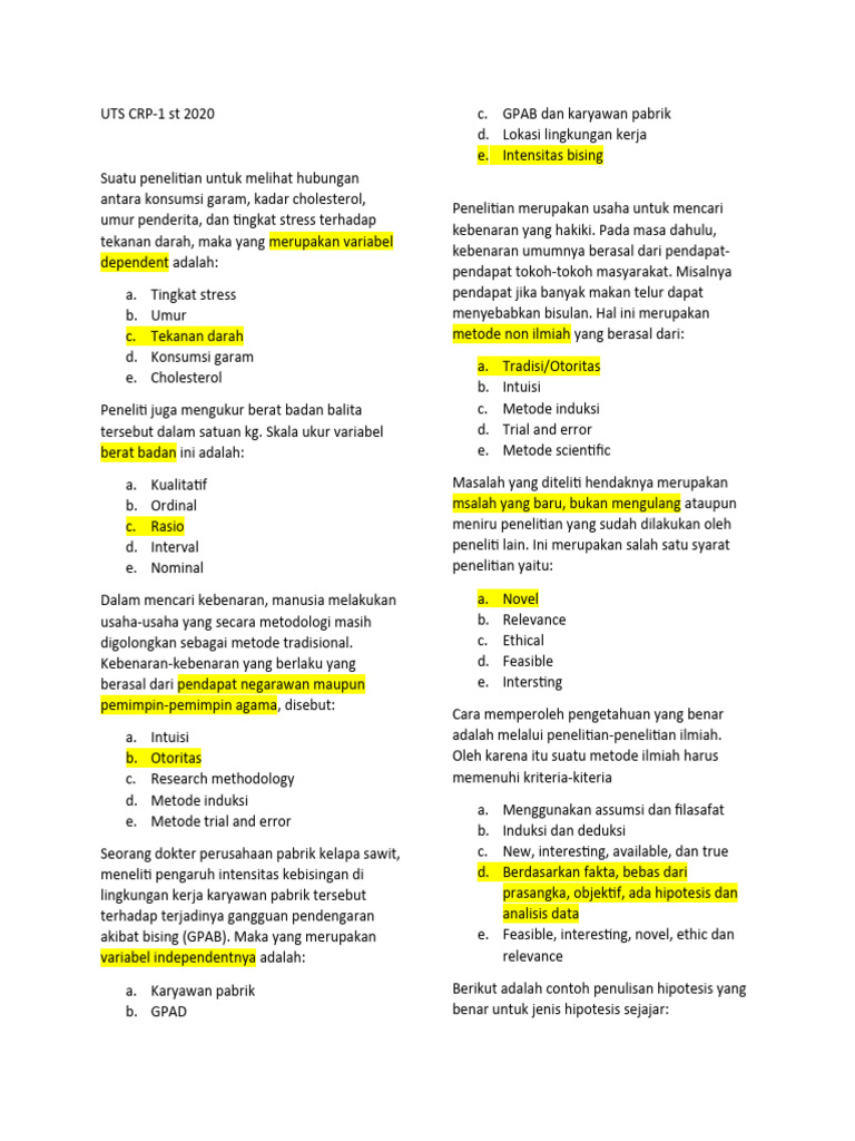 Uts CRP | PDF | Karier & Perkembangan