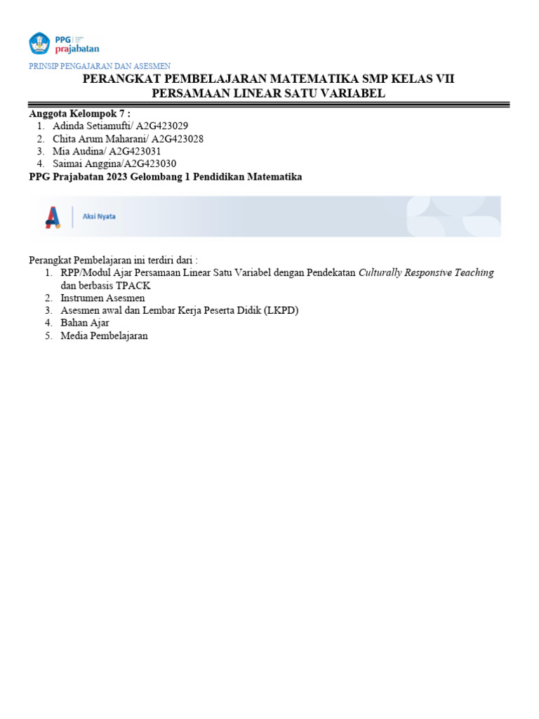 Kelompok 7 - Modul Ajar CRT - PPA Topik 4 | PDF