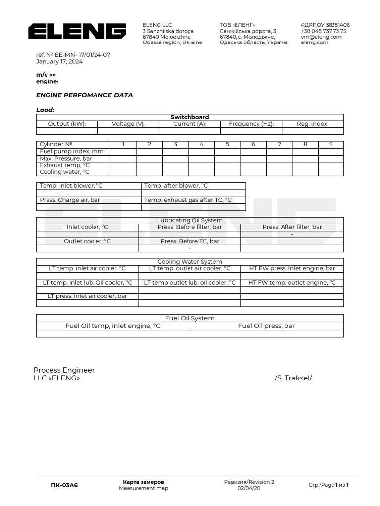 7 Engine Perfomance Data | PDF