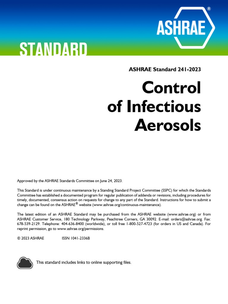 ASHRAE-Standard 241 2023 Control of Infectious Aerosols | PDF | Ventilation (Architecture)
