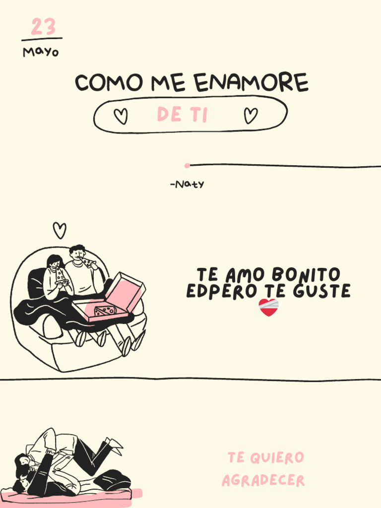 Presentación Historia de Amor San Valentín Ilustrada Beige | PDF | Amor