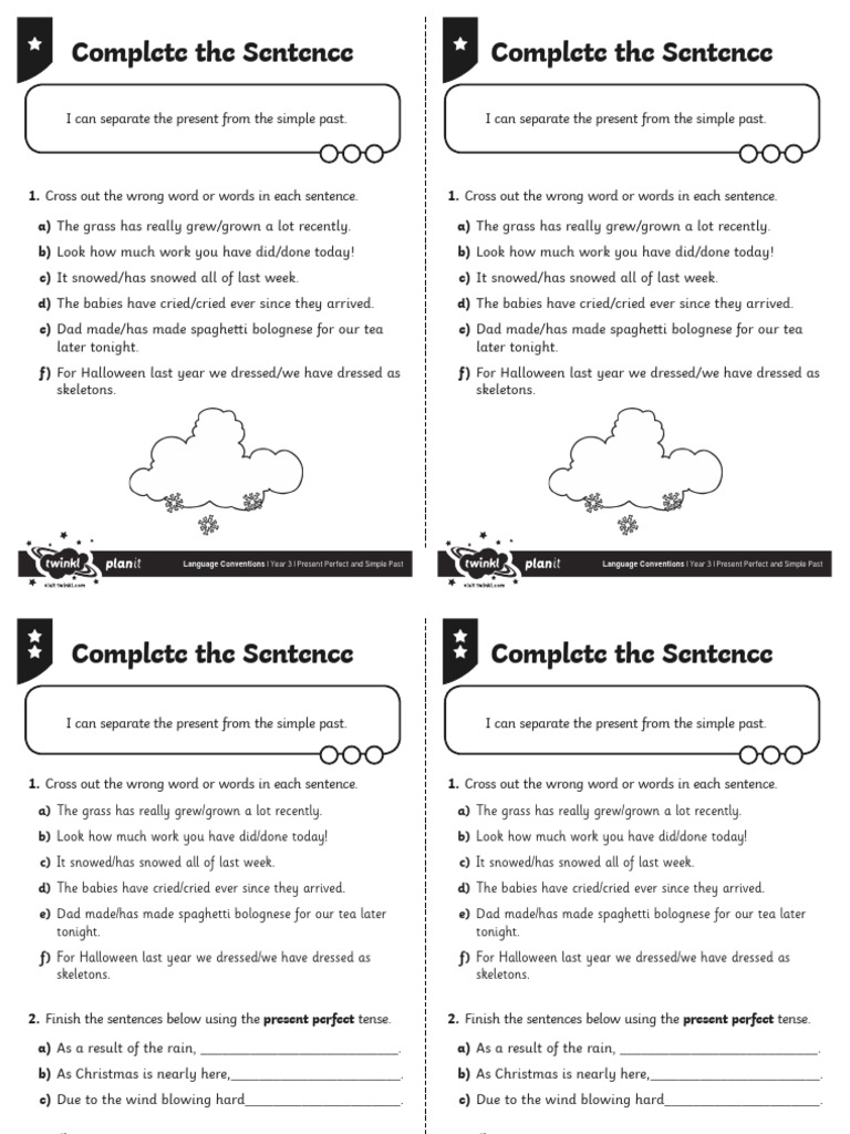 Activity Sheet Complete the Sentence | PDF | Language Mechanics | Linguistics