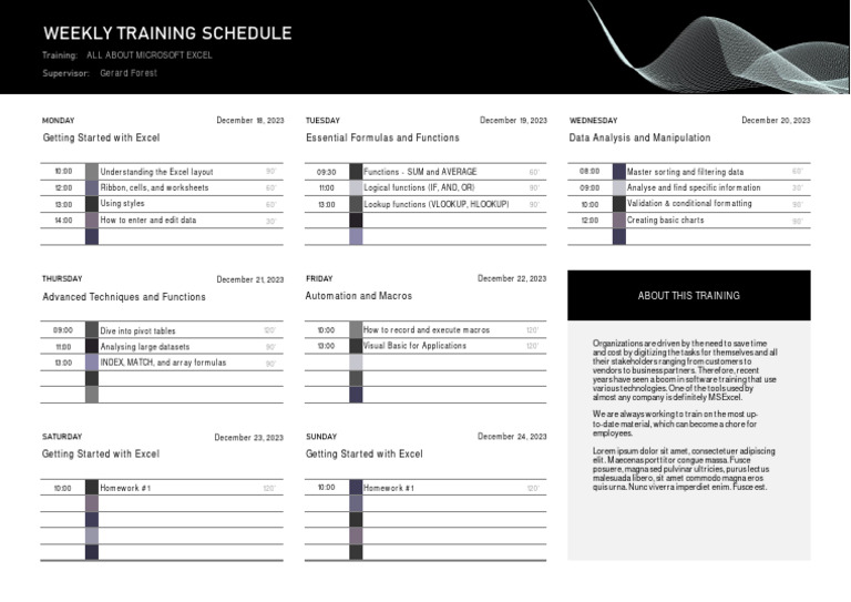 Weekly-Training-Schedule-Template-TemplateLab.com_ | PDF | Microsoft ...