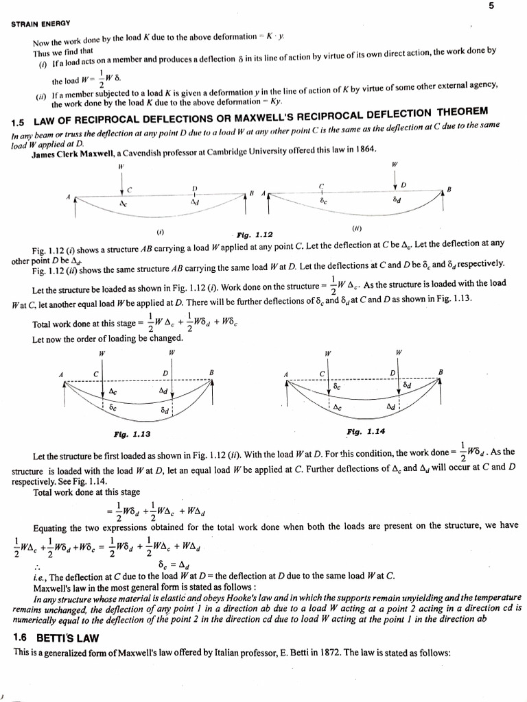 Structure - Module-4 Castigliano's Book | PDF | Bending | Beam (Structure)