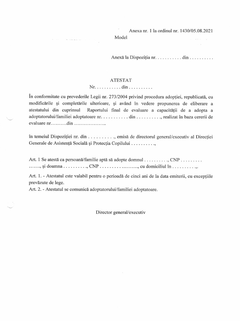 Model ATESTAT Anexa Nr. 1 La Ordinul Nr. 1430 Din 05.08.2021 | PDF Model ATESTAT Anexa Nr. 1 La Ordinul Nr. 1430 Din 05.08.2021 | PDF