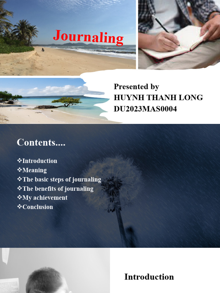 Journaling Presentation | PDF | Thought | Reflective Practice