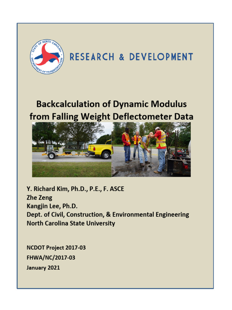 Backcalculation of Dynamic Modulus From Falling Weight Deflectometer Data - Final Report | PDF ...