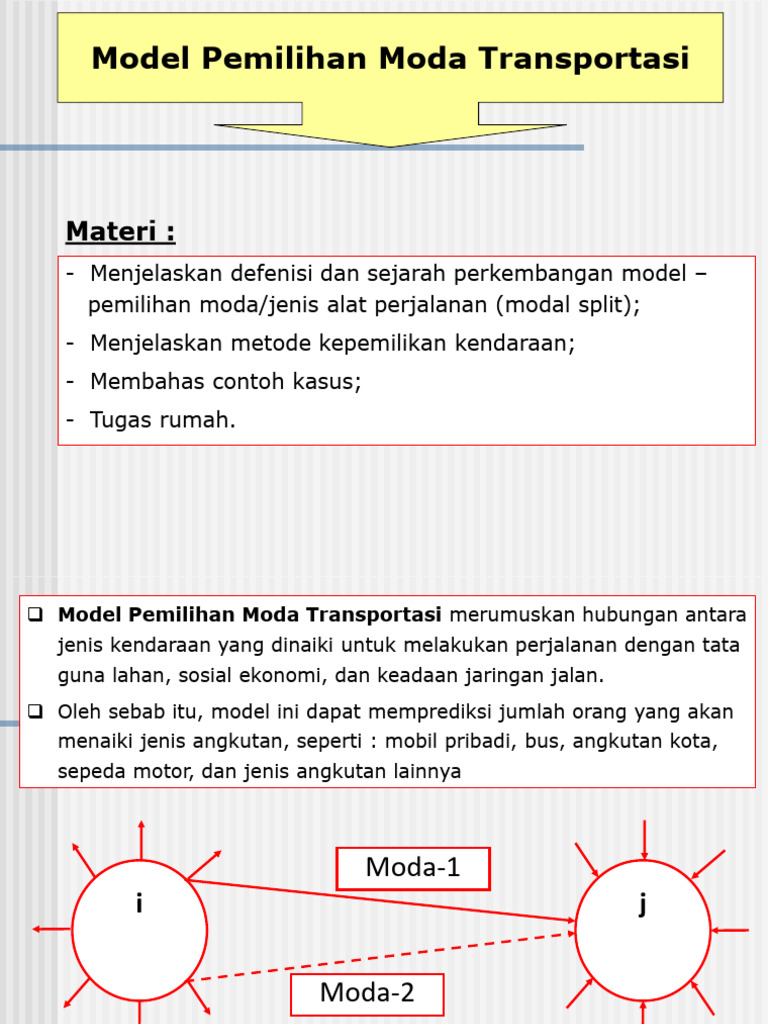 Pertemuan 11 - Model Moda Split | PDF