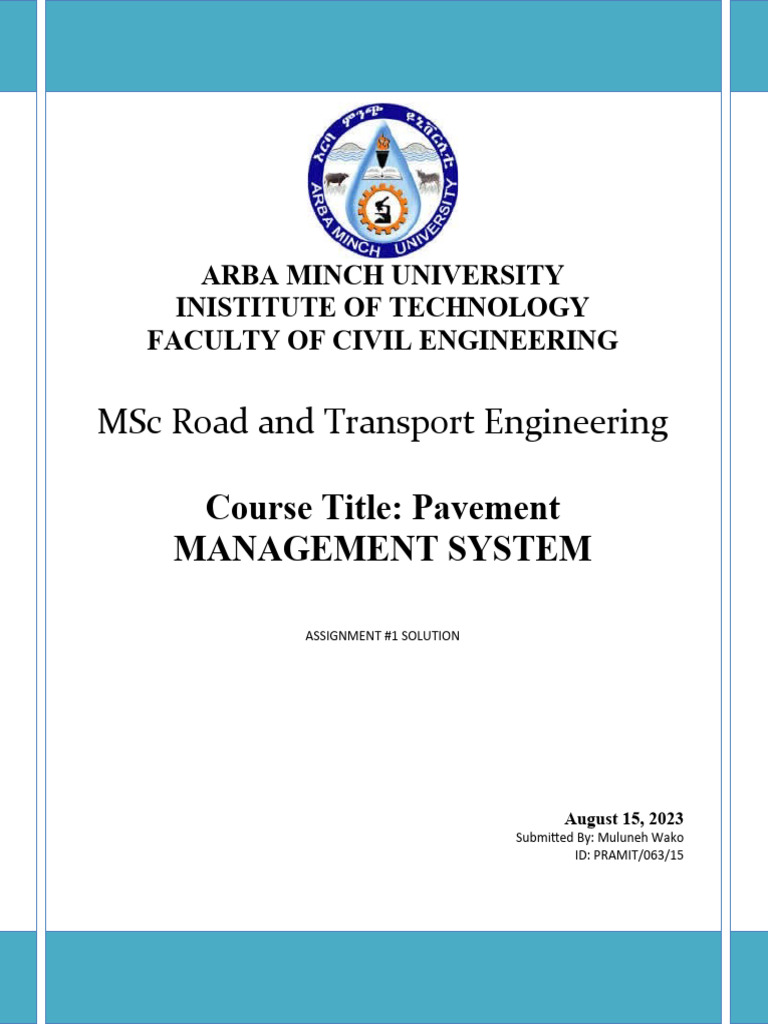 PMS Assignment #1 Solution (MULUNEH WAKO-PRAMIT-063-15) .. | PDF | Deformation (Engineering ...
