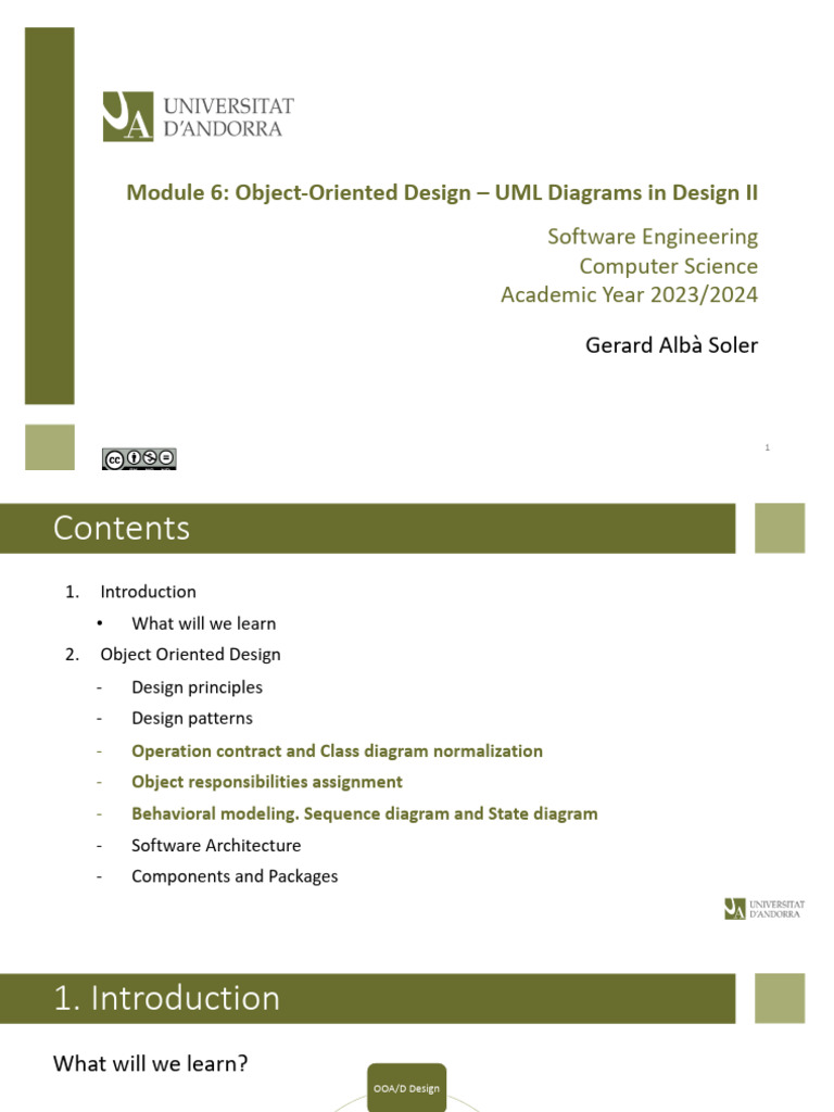 Module6 Object Oriented Design Uml Diagrams In Design Ii Pdf Use Case Method Computer