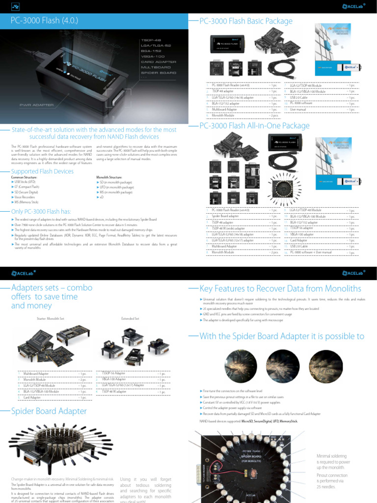 Catalogue Full PC-3000 Flash All-in-One Package TA | PDF | Usb Flash ...
