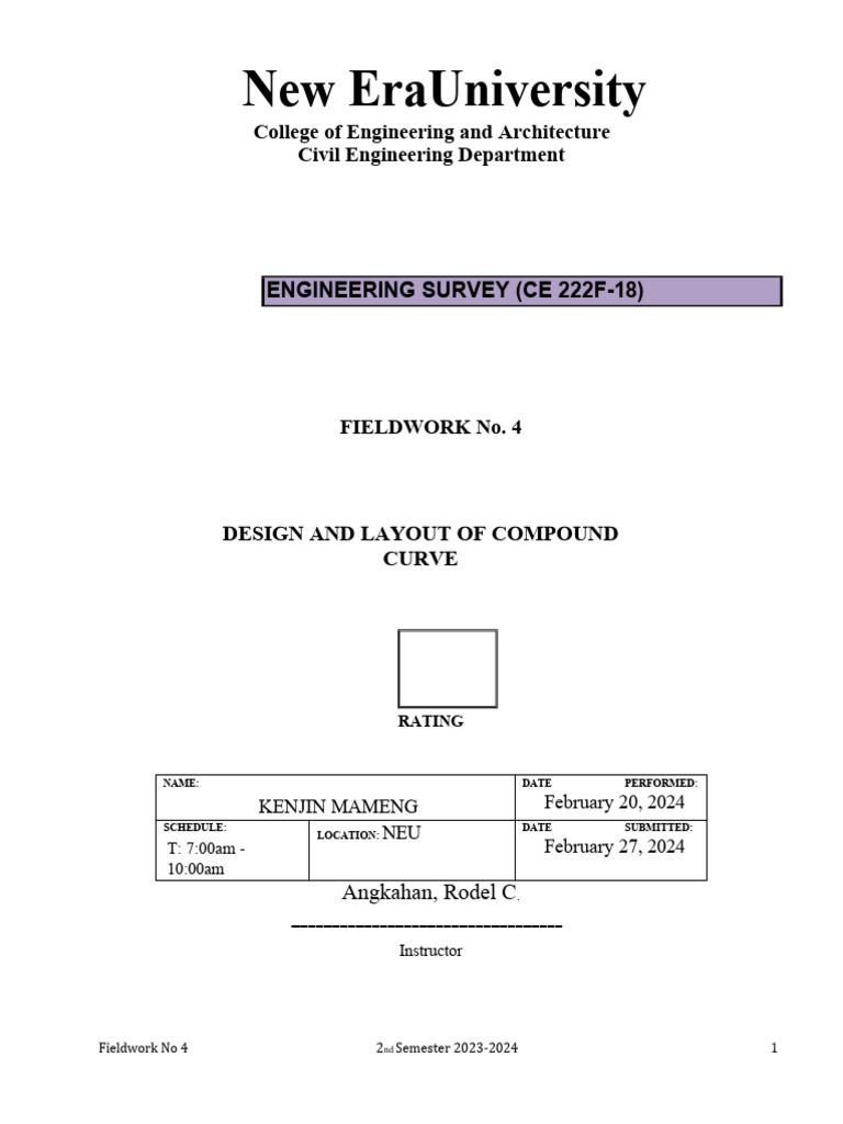 Mameng FW4 Surveying | PDF | Radius | Euclidean Geometry
