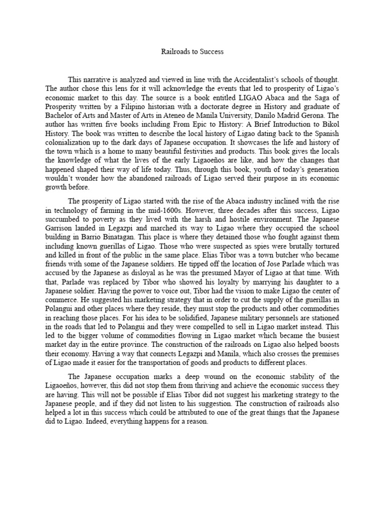 RPH-Historical Narrative | PDF | Economies
