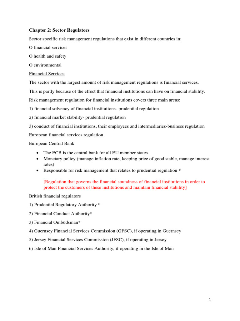 Chapter_2_Sector_Regulators | PDF | Financial Services Authority ...