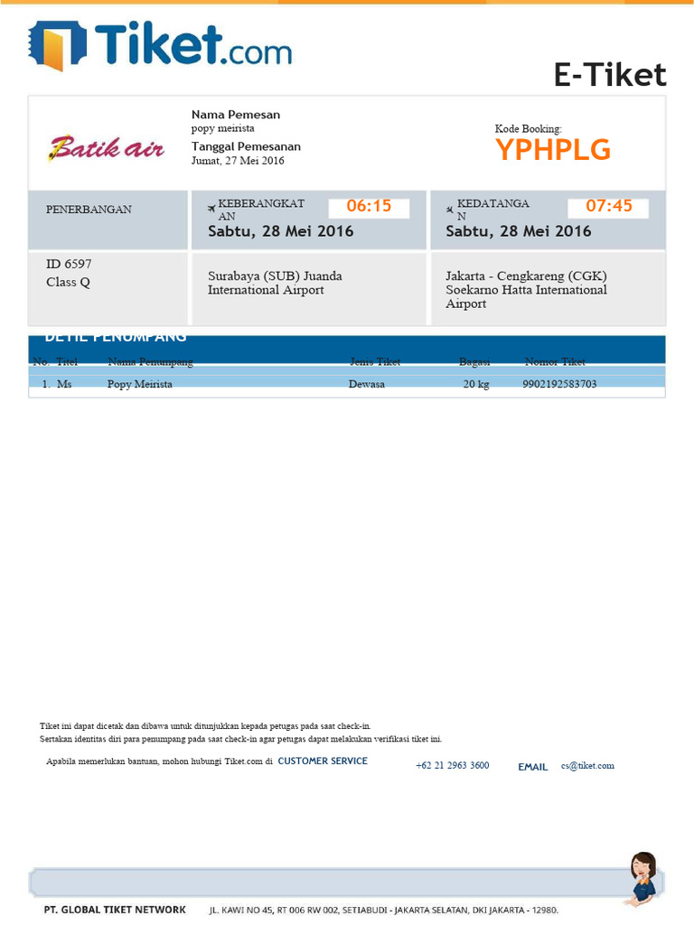 Electronic Ticket Voucher Receipt | PDF