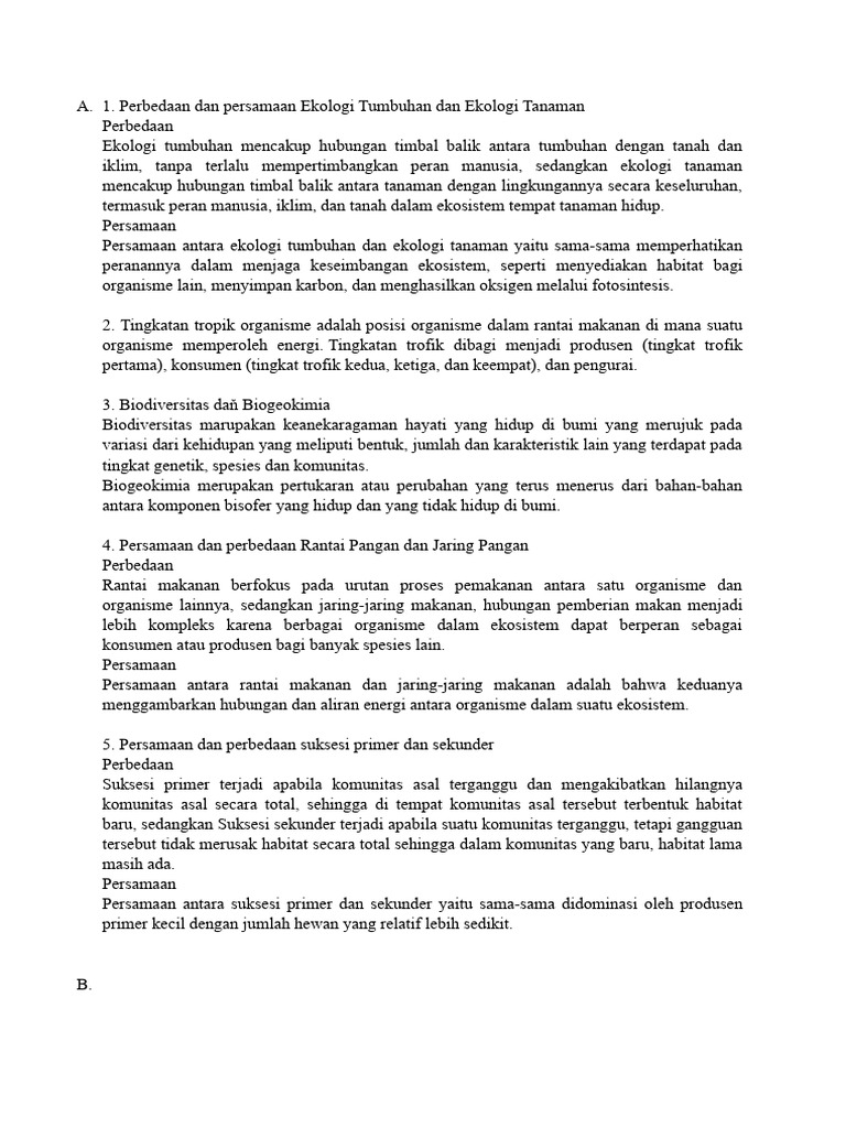 Tingkatan Trofik dan Peran Tumbuhan | PDF